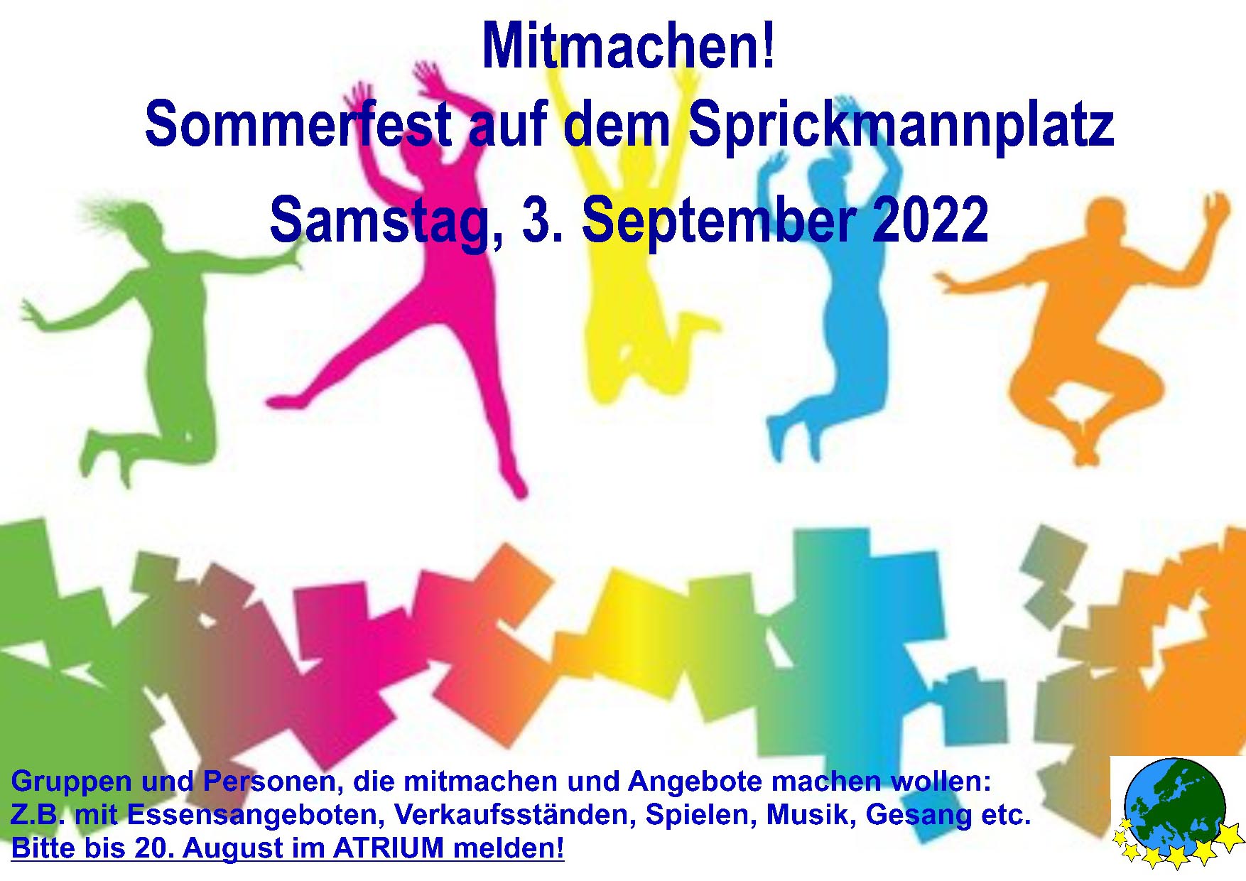 Mitmachen beim Sommerfest auf dem Sprickmannplatz – Atrium Kulturverein